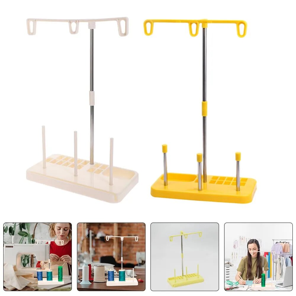 Металлопластиковый держатель катушек ниток для швейных машин, 2 предмета, для хранения