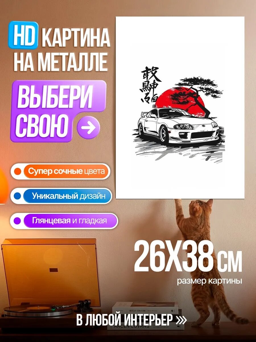 Картина на HD металле Японский спорткар