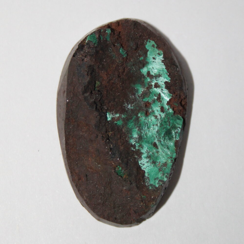 Малахит в породе кабошон, натуральный камень, 36х23х5 мм, Урал, "True Stones"