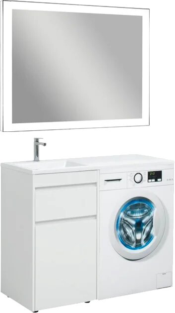 Мебель для ванной комнаты Aquanet Токио 58 1 ящик, с бельевой корзиной L