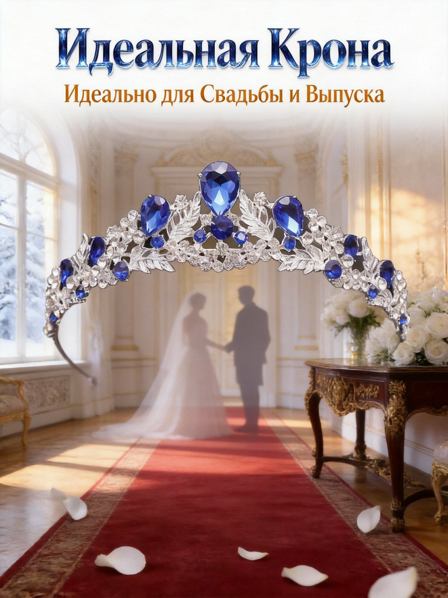 Женская хрустальная корона, свадебная тиара для невесты и выпускного образа