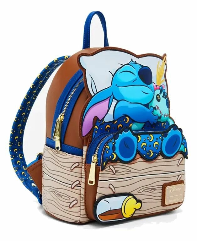 Сумка рюкзак Стич спящий с Чучей Stitch Backpack Disney Loungefly