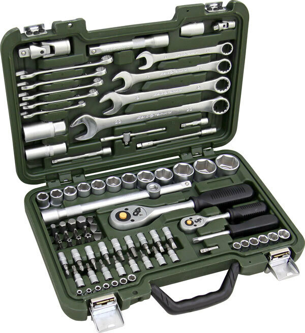 Набор инструментов 82 предмета 1/2", 1/4" (ДелоТехники)