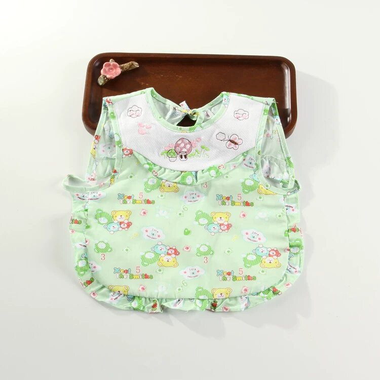 Детский нагрудник водонепроницаемый, для защиты от слюны, для детского сада, для кормления, из чистого хлопка,