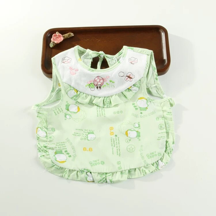 Детский нагрудник водонепроницаемый, для защиты от слюны, для детского сада, для кормления, из чистого хлопка,