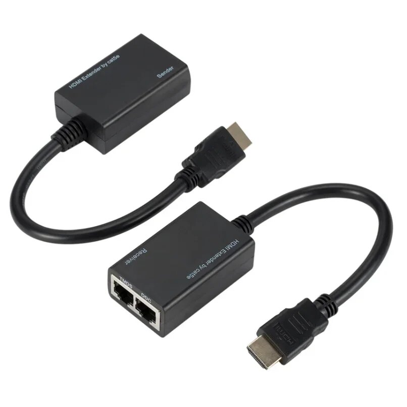 HDMI удлинитель Cat5e/Cat 6 передатчик-приемник 30M