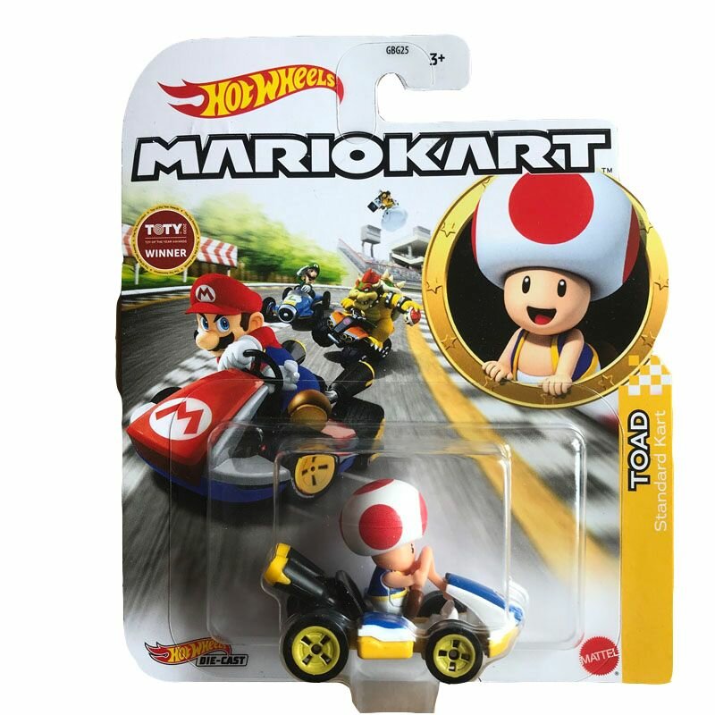 Mattel The Super Mario Mariokart / Детский Коллекционный Набор Игрушечных Машинок Марио, Подходящий Для Подарков На День Рождения Детям От 3 Лет И Старше