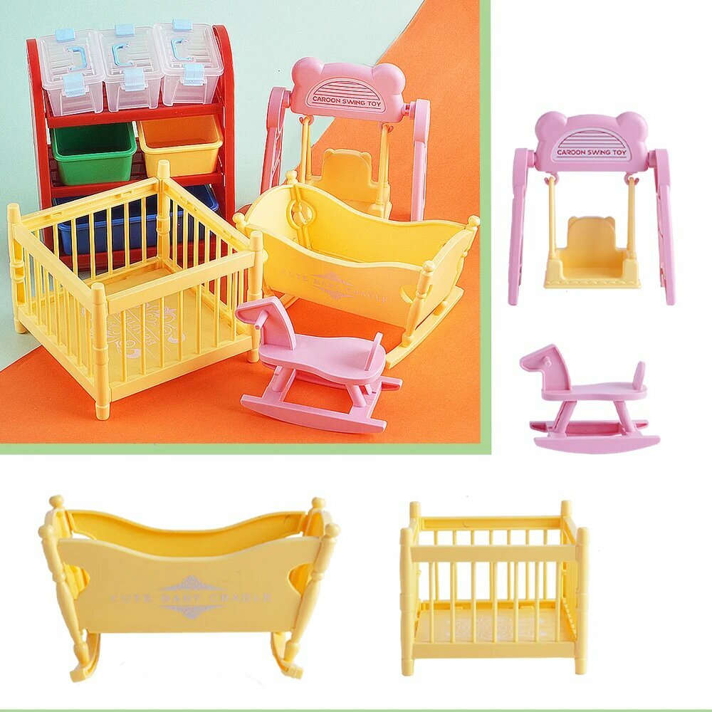 Набор мебели для кукольного домика Baby Crib Set-A