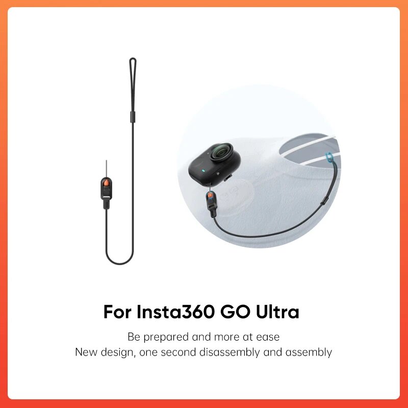 Insta360 Go Ultra Комплект аксессуаров Safety Cord Black