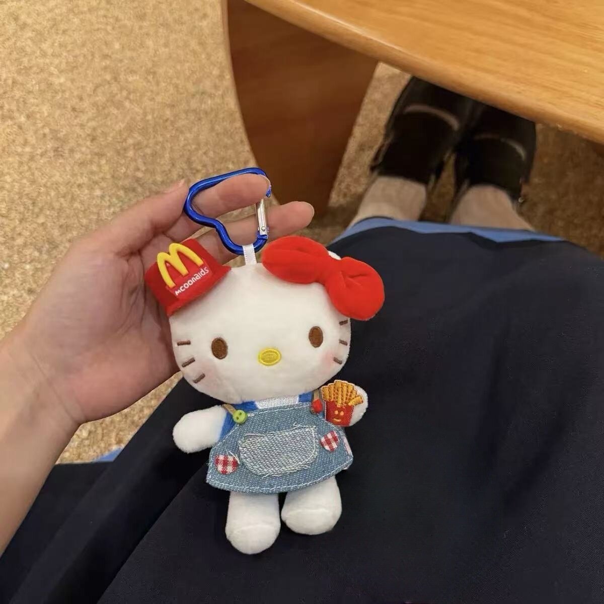 Плюшевая игрушка-брелок Hello Kitty Little Chef, подвеска на рюкзак в виде котика KT, украшение для девочек.
