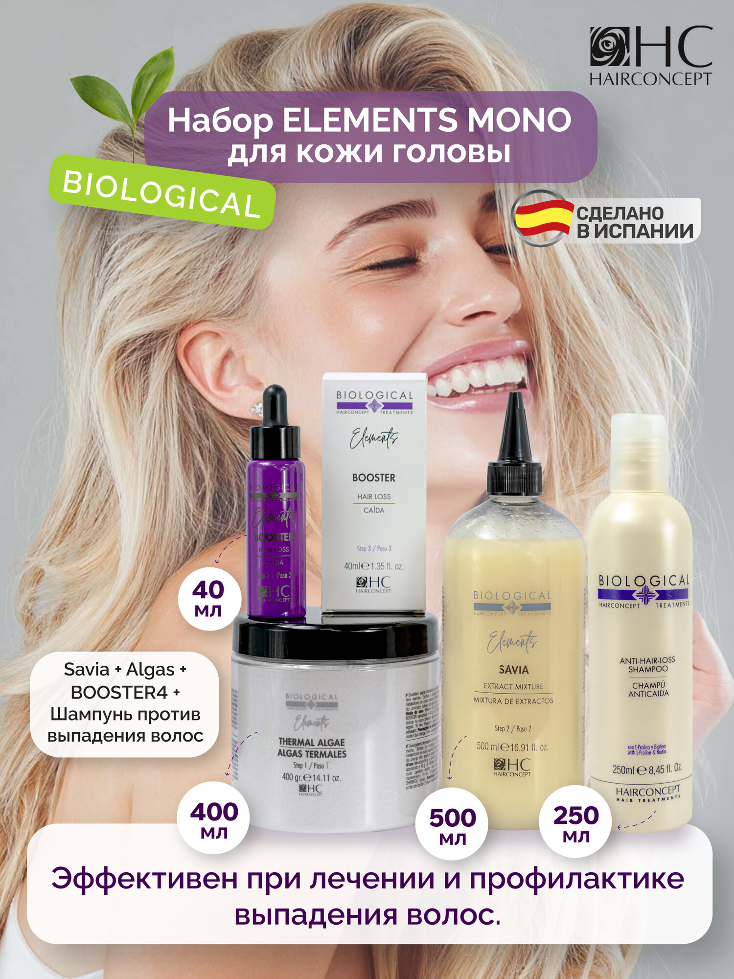 Набор от выпадения волос Elements Mono