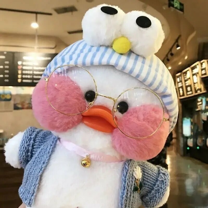 Эксклюзивная белая утка Lalafanfan Semo Vina, птица в виде мягкой игрушки