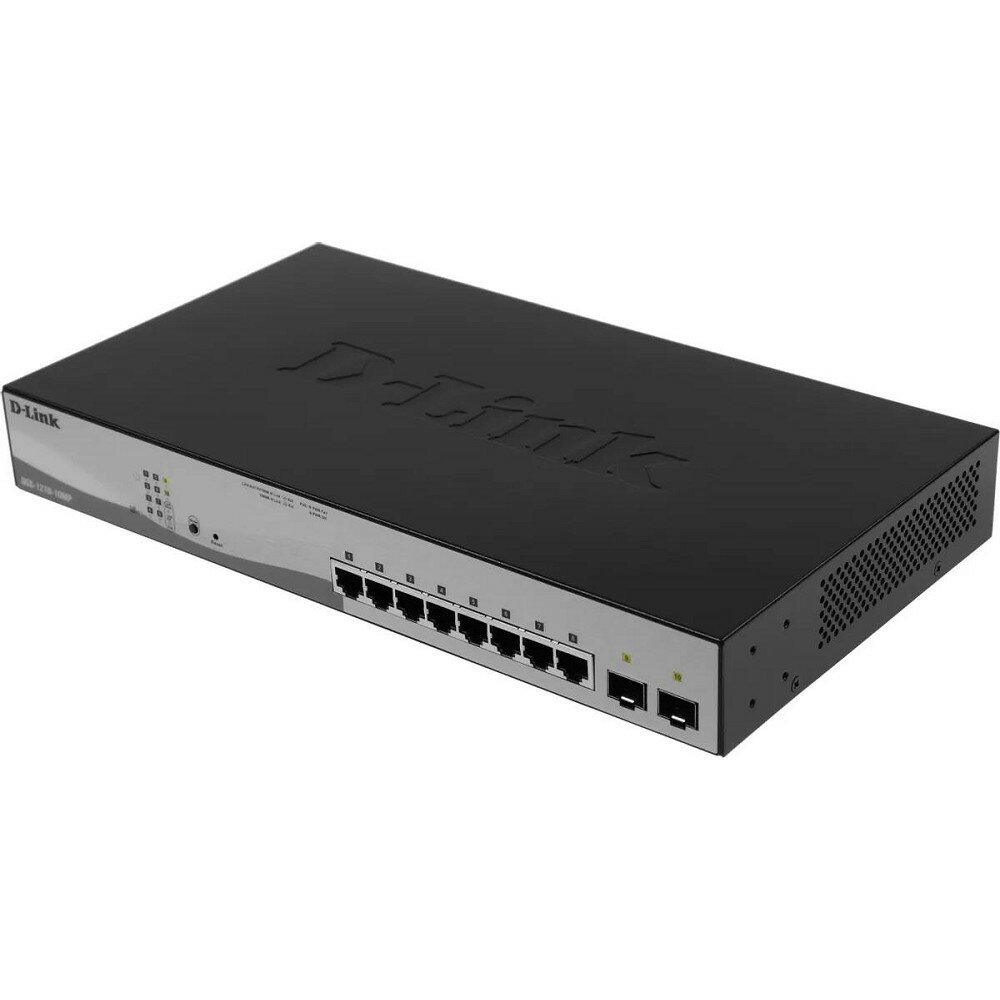 Коммутатор PoE DGS-1210-10MP/F3A D-Link Управляемый 10 портов 1000 Мбит/сек