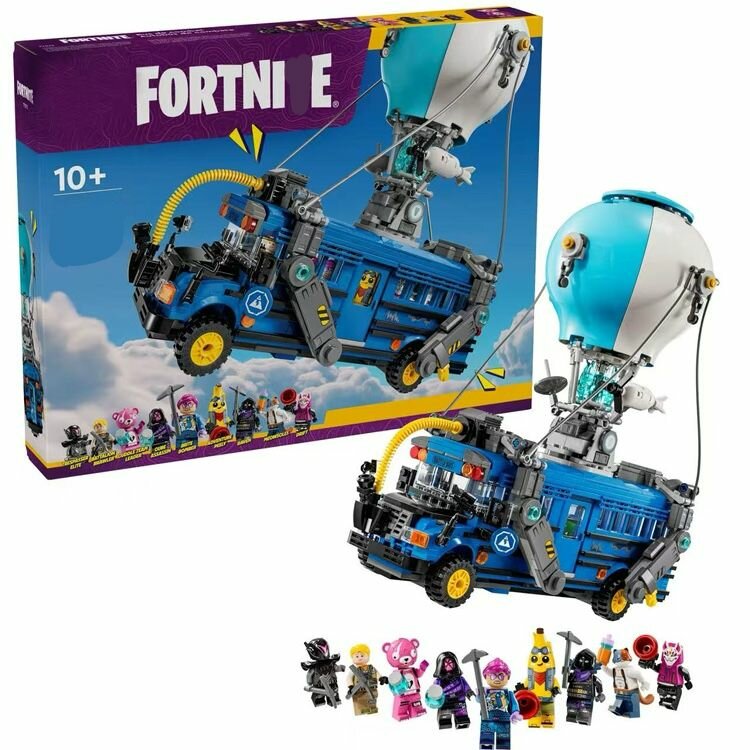 Конструктор Fortnite Боевой автобус, 954 детали, совместим с Фортнайт 77073 Battle bus