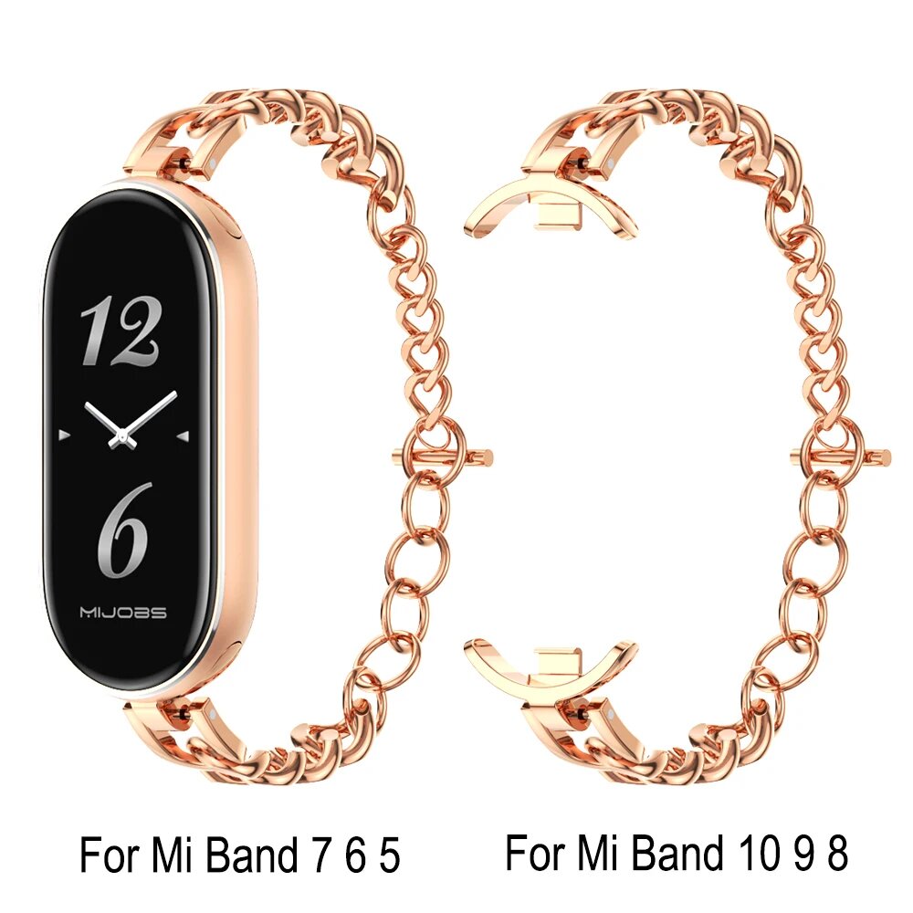 Ремешок-браслет Mijobs Rose Gold 6 для Mi Band 8/9/7/6/5