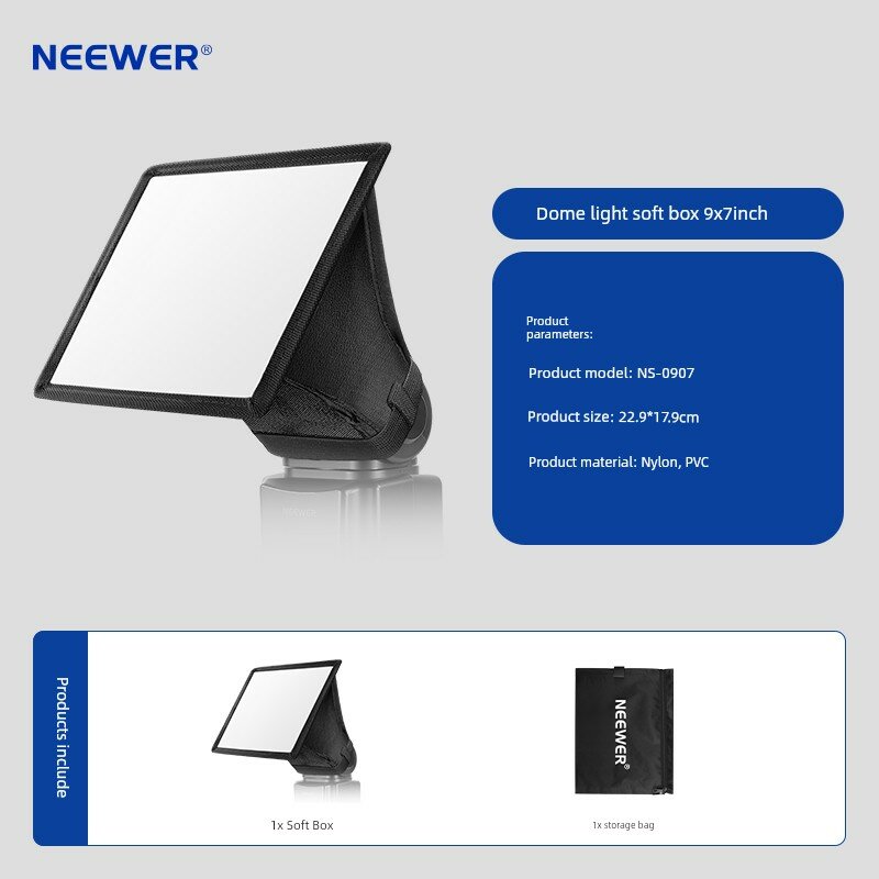 NEEWER 22,9x17,9 см мягкий световой бокс для вспышки на штативе компактный диффузор для зеркальных и беззеркальных камер
