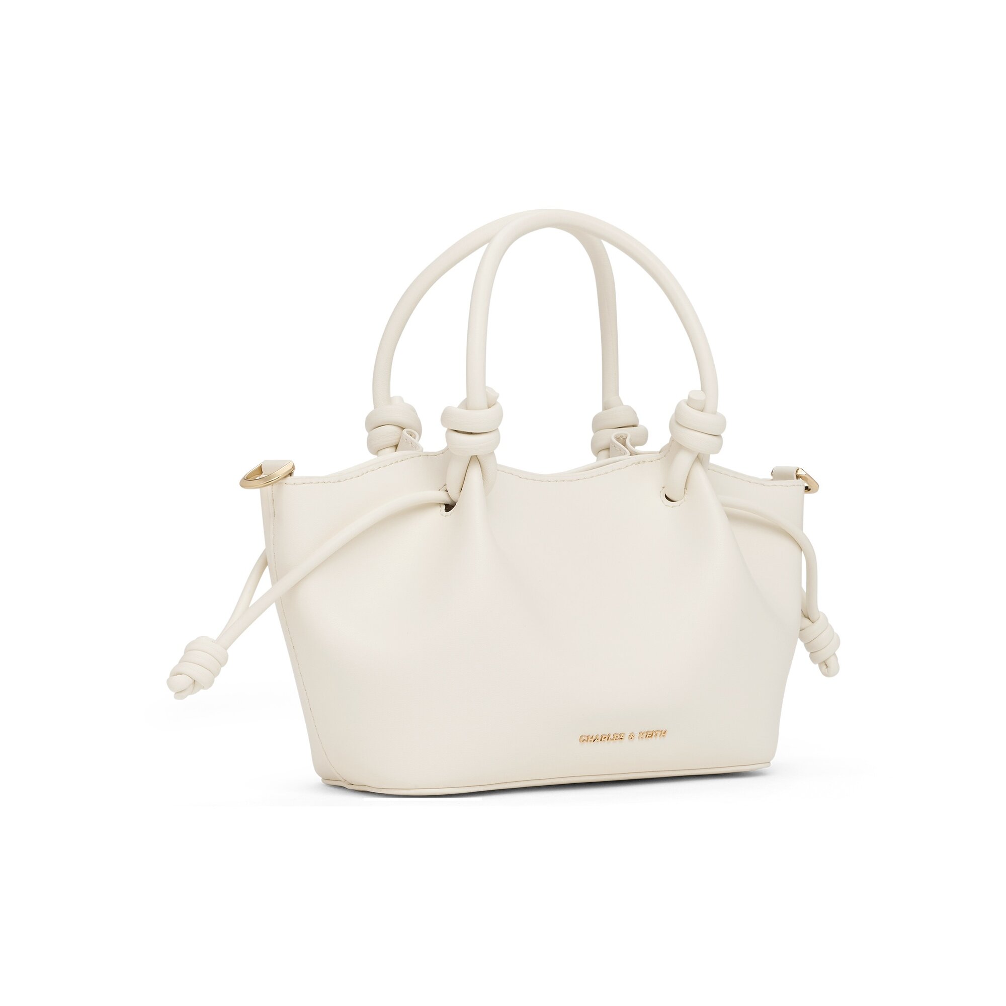 Сумка CHARLES & KEITH, фактура рельефная, молочно-белый — фото 1