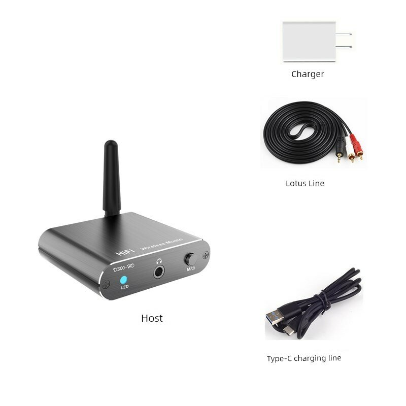Приемник aptX HD Bluetooth 5.2 для старых усилителей с оптическим и коаксиальным входом + RCA кабель + адаптер питания