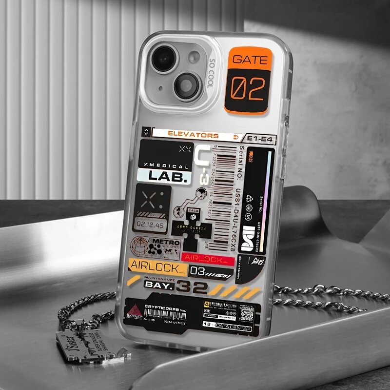 Модный чехол для телефона с принтом этикетки для iPhone 17, 16, 11, iPhone17 Про, White-YYDSG2932