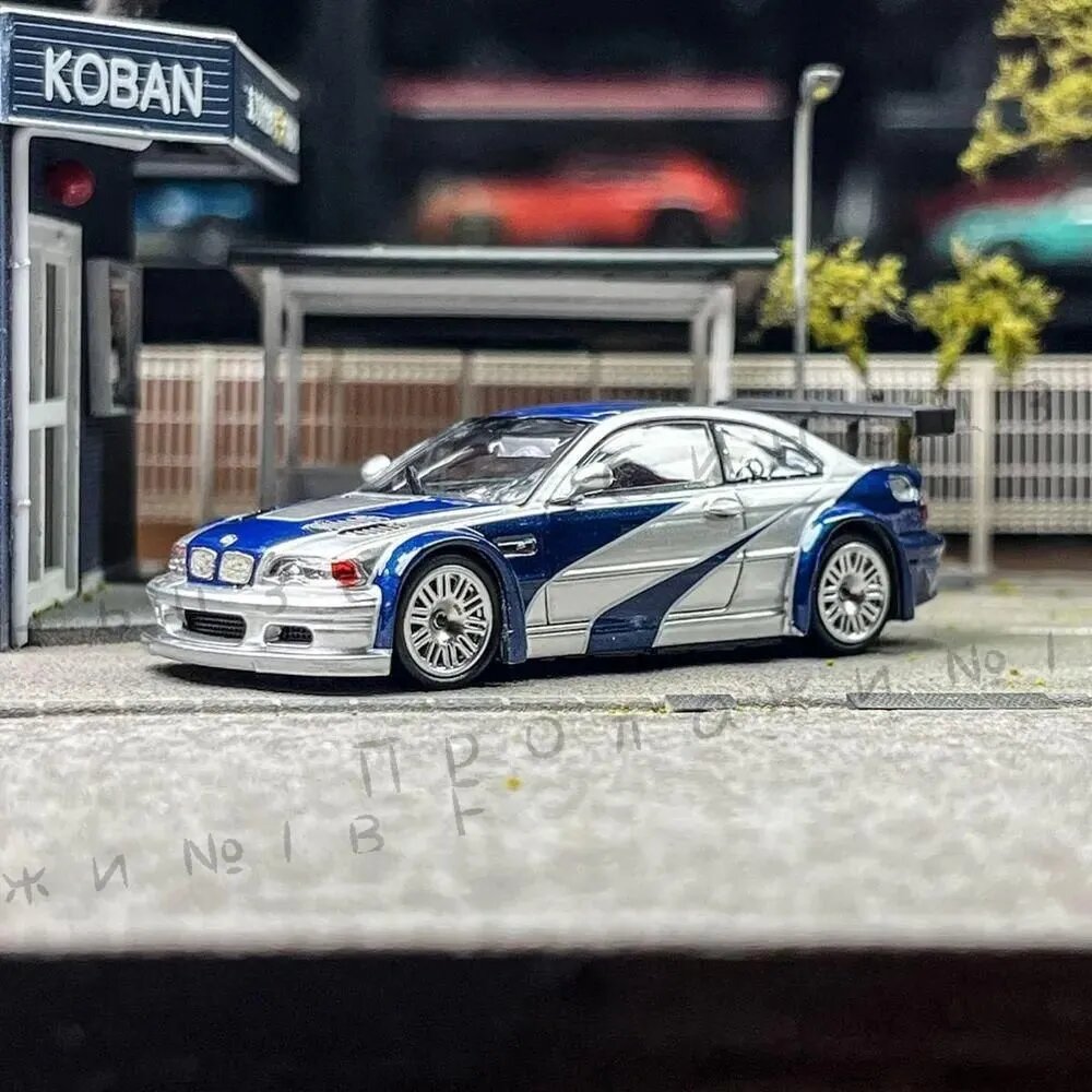 Машинка BMW M3 GTR E46 1/64 Need for Speed: Most Wanted, металлическая, 10 см