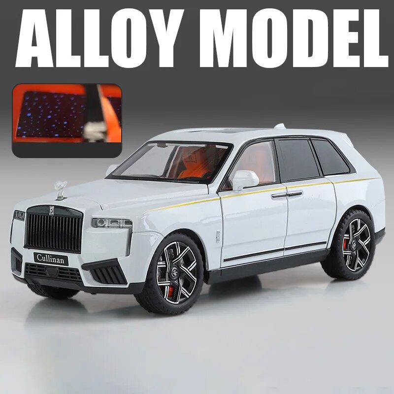 Металлическая модель Rolls Royce Cullinan White