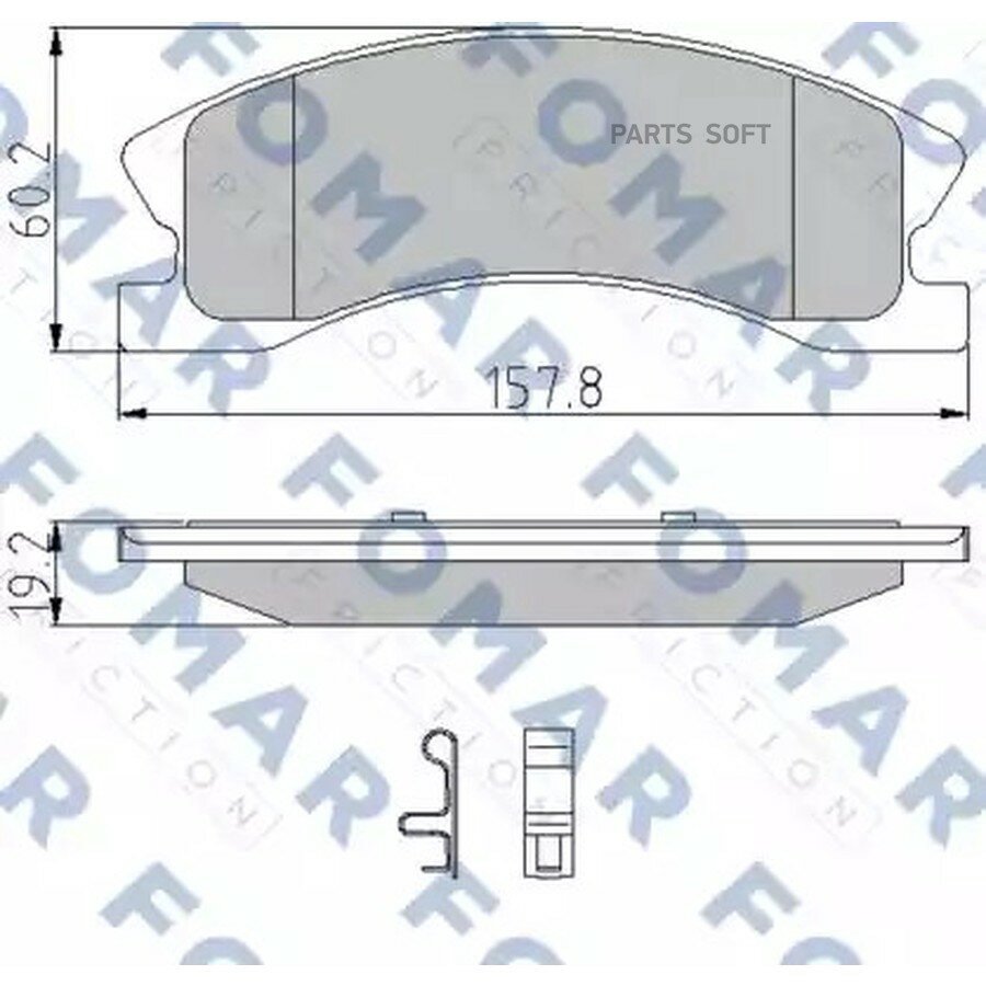 FOMAR-FRICTION FO937581 FO 937581 колодки дисковые передние!\ Jeep Grand Cherokee 4.0i/3.1TD 02>