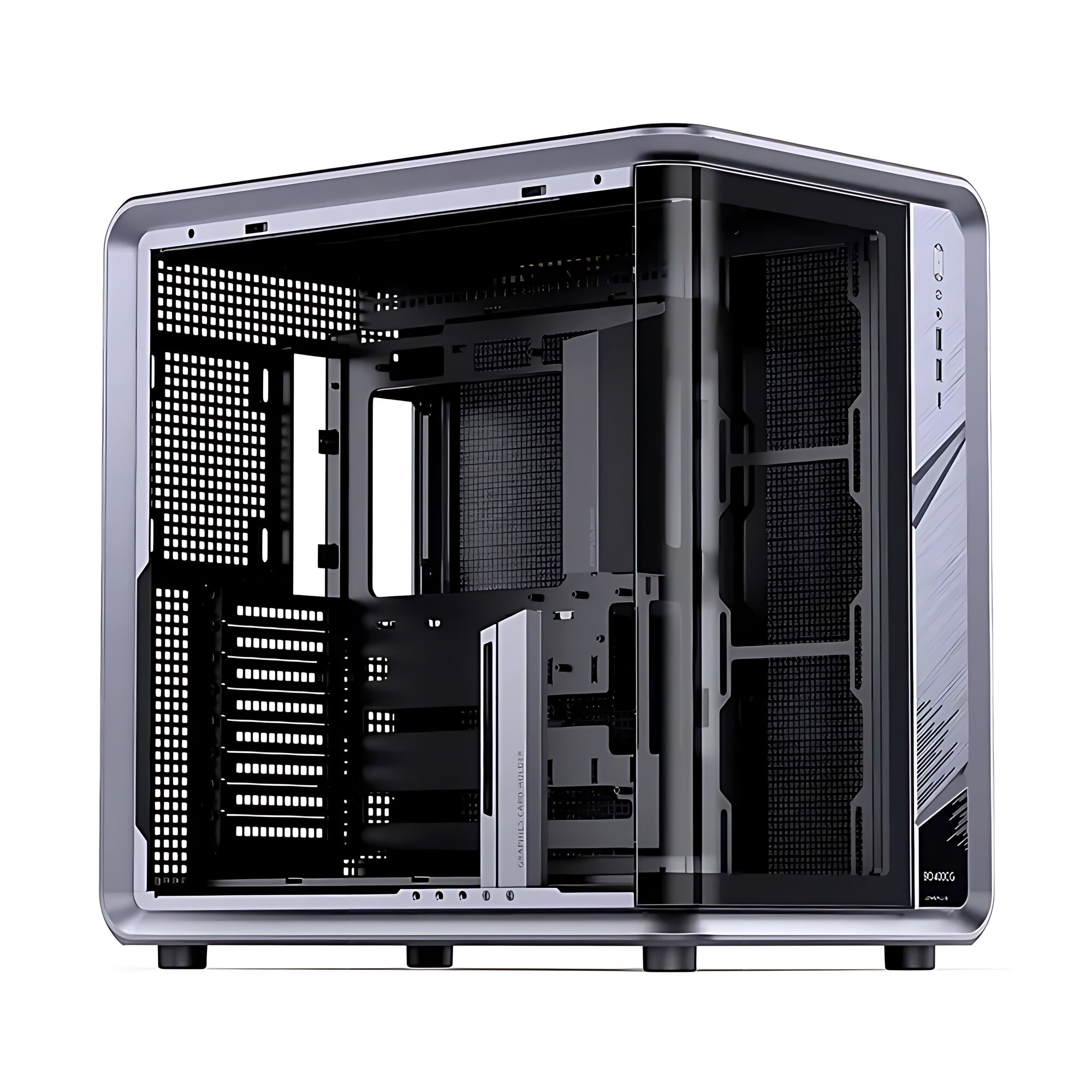 Корпус Midi-Tower JONSBO JONSPLUS TG Gray, без Б. П, серый (BO400CG)