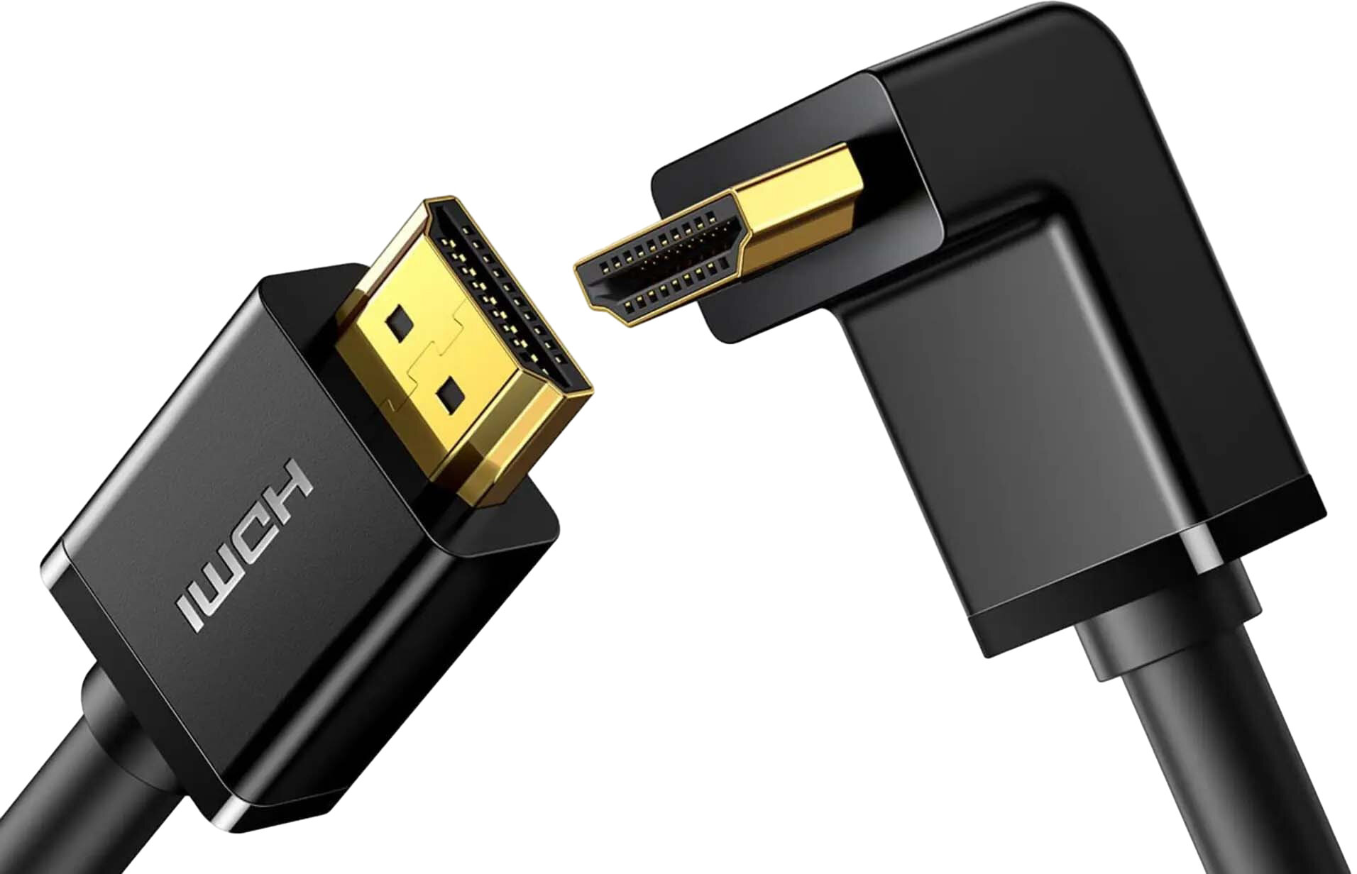 Кабель аудио-видео UGREEN HD103, HDMI (m) - HDMI (m) (Г-образный), 1м, черный (10172)