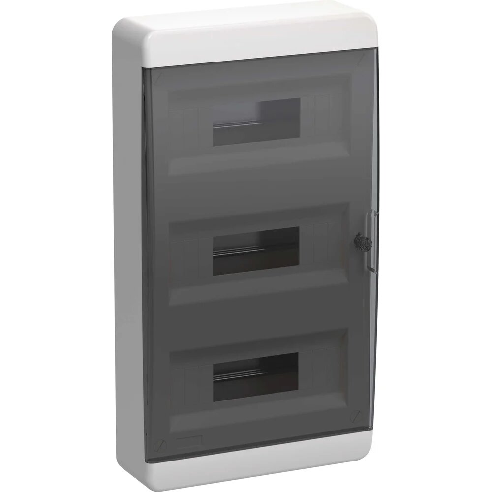Корпус пластиковый IEK TEKFOR ЩРН-П-36 IP41 черная дверь TF5-KP12-N-36-41-K01-K03 с ревизионным окошком, под DIN-рейку