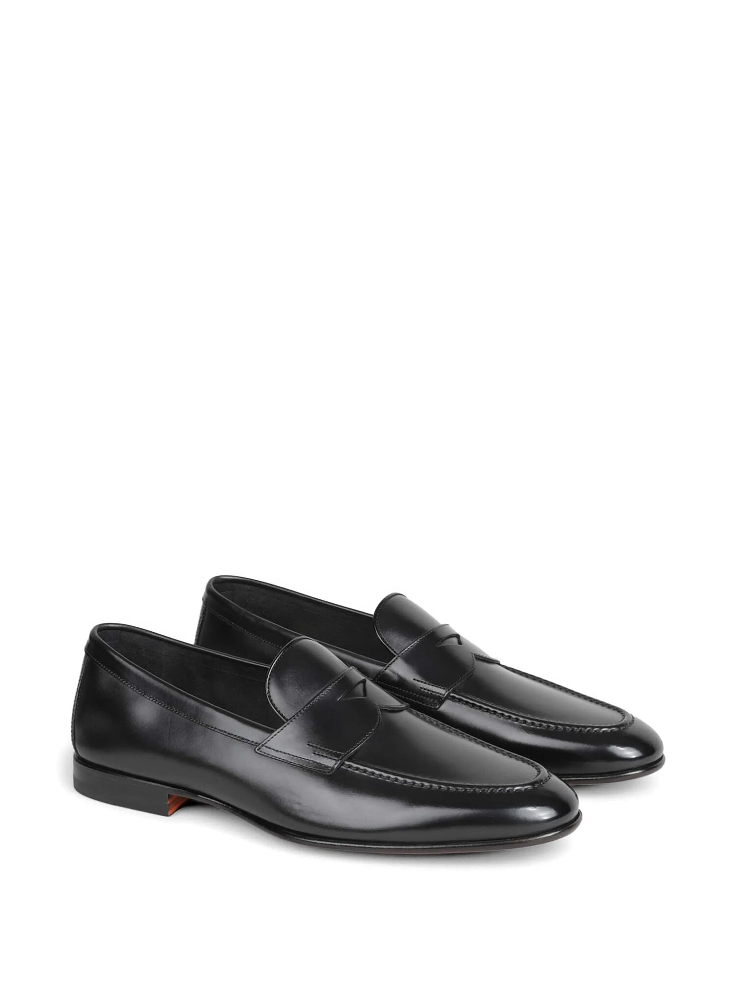 Лоферы Santoni Leather penny loafers, размер 43 — фото 1