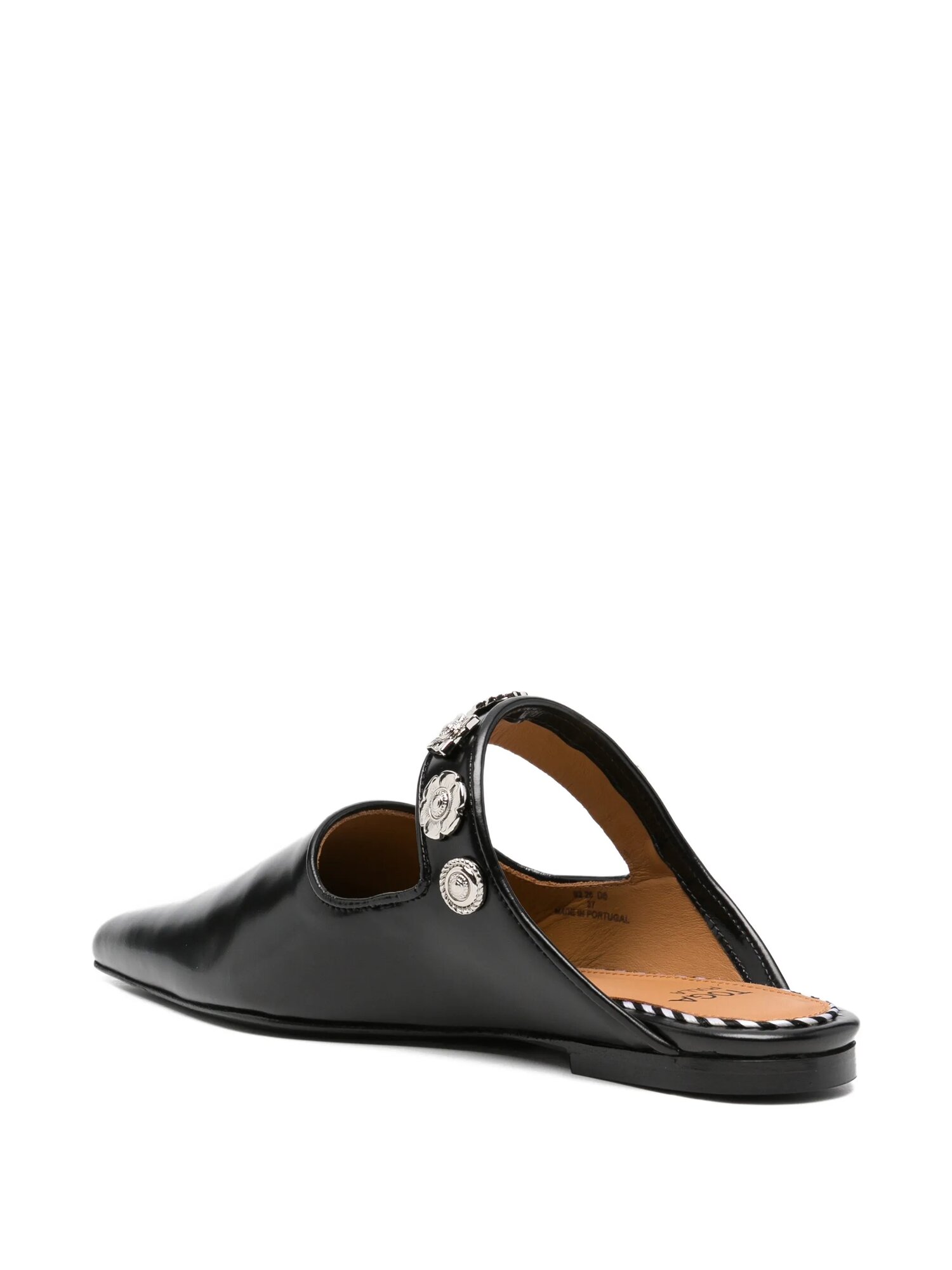 Мюли Toga Pulla Leather mules, размер 41, black/black — фото 1