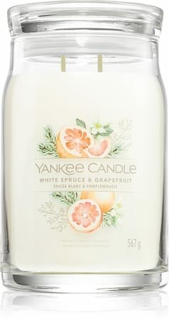 Свеча Yankee Candle White Spruce & Grapefruit, унисекс, светлый, 56,7 г