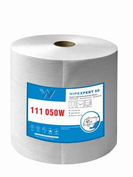 Протирочный материал Wipexpert X 50 в рулоне, белый, 1100 листов (111050W)