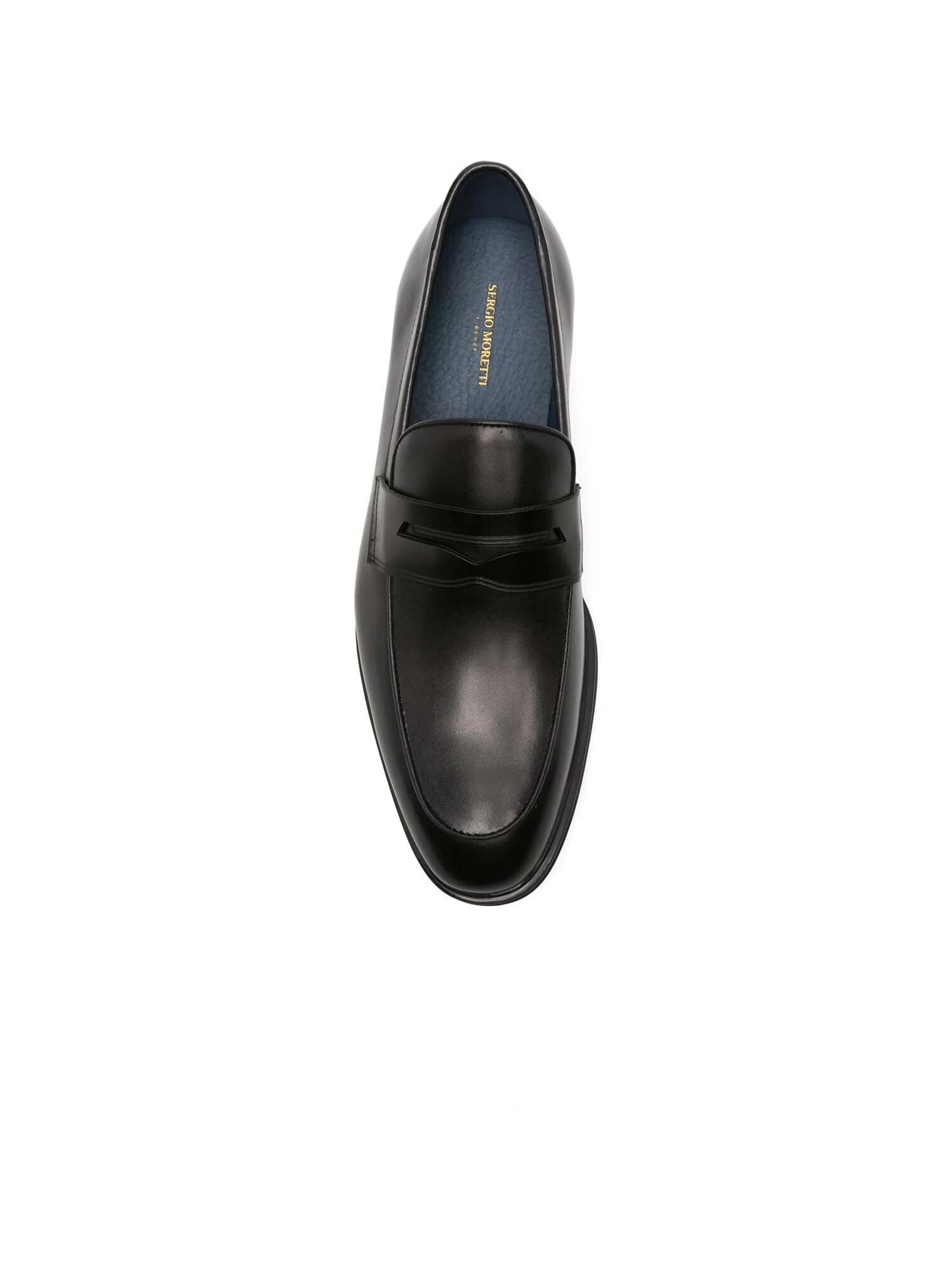 Лоферы SERGIO MORETTI Leather loafers, размер 43, black/black — фото 1