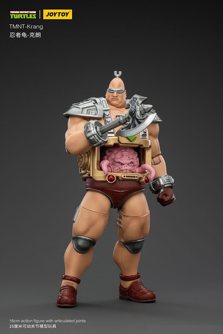Фигурка JOYTOY "TMNT Krang", цветная, интерактивная, подарочная упаковка, ПВХ, 16см.