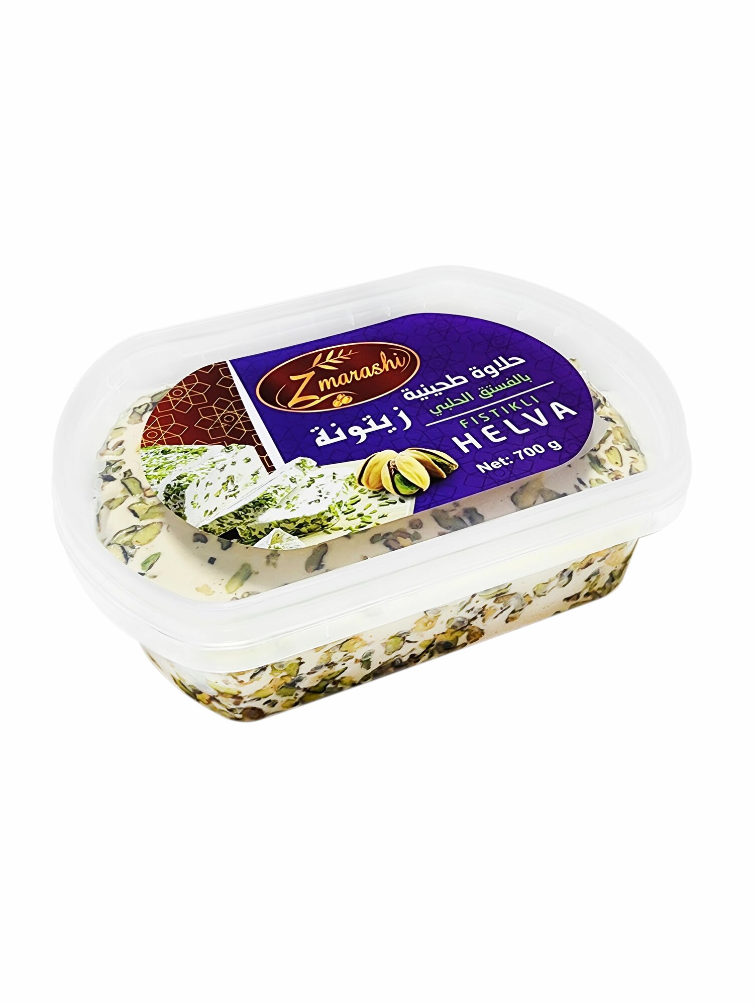 Халва кунжутная с фисташками / тахинная, "Zmarashi", Helva, 700гр. Турция