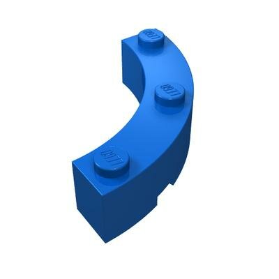 Деталь Lego 48092 Brick, Round Corner 4 x 4 Macaroni Wide with 3 Studs