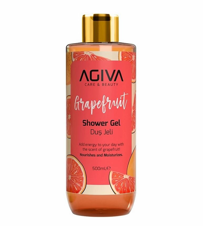 Гель AGİVA для душа женский Care&Beauty Grapefruit, 500 мл - 1 штука