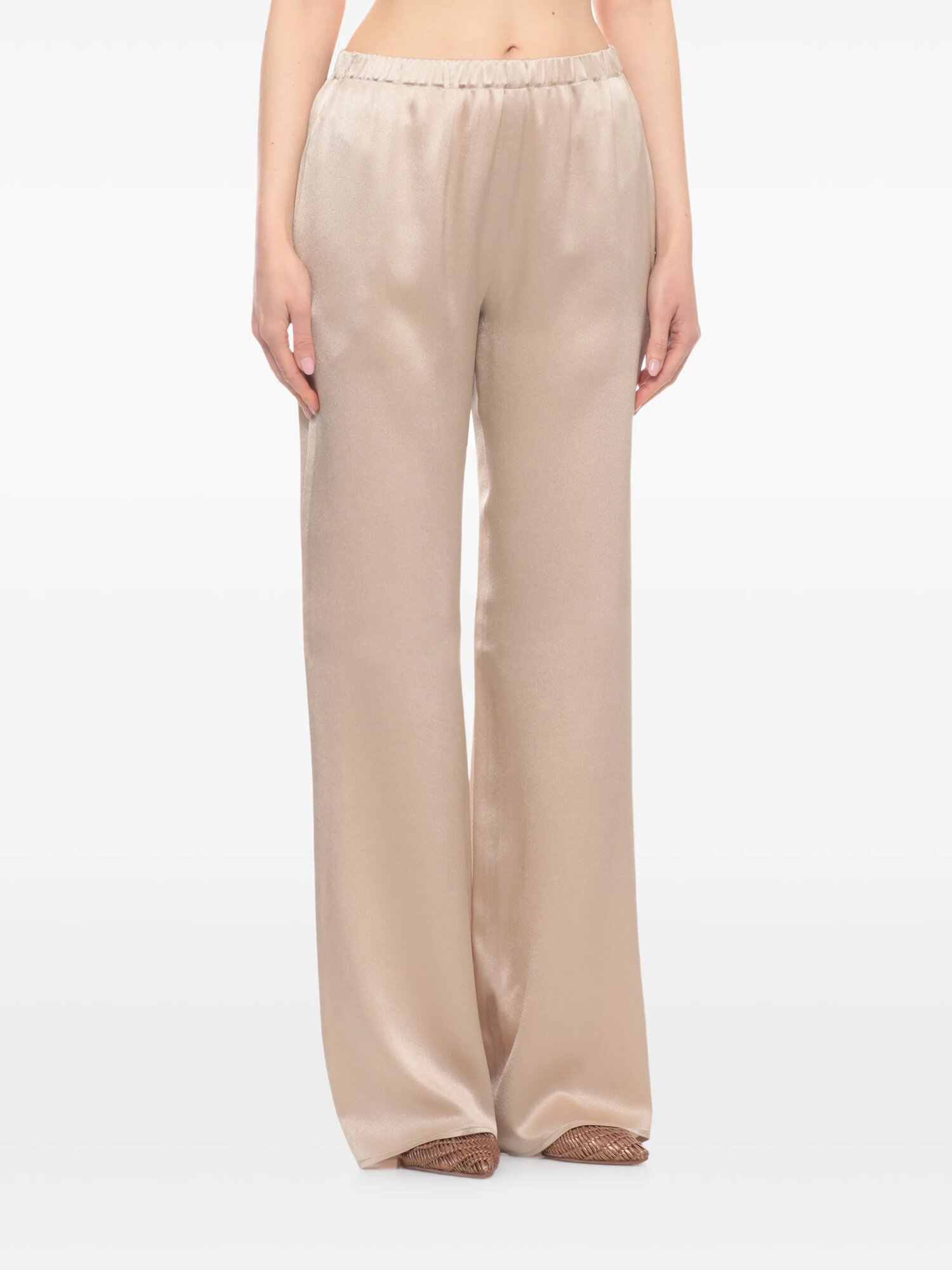 Брюки палаццо Antonelli Elasticated-waistband palazzo pants, размер 46, разноцветный — фото 1