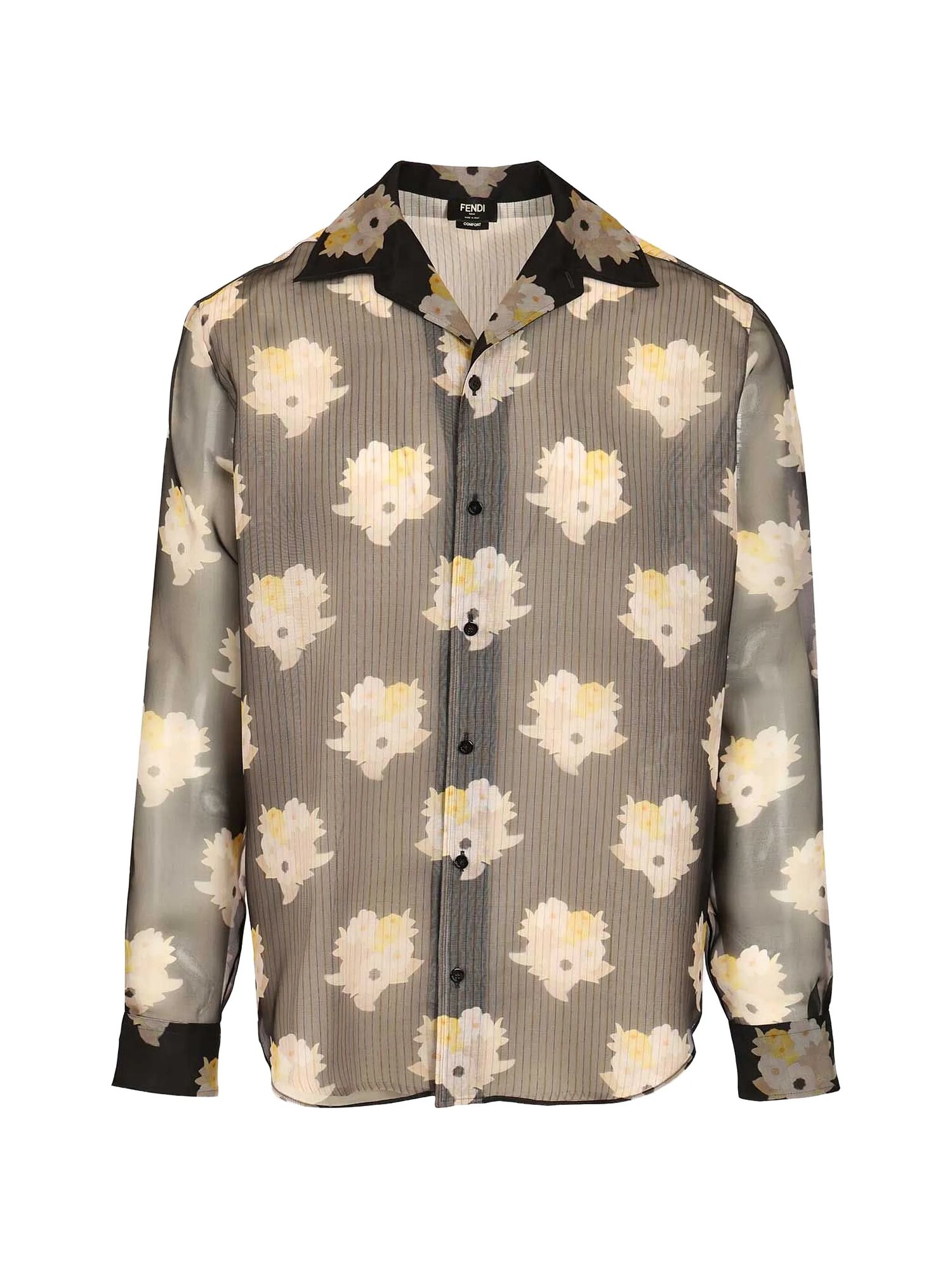 Рубашка Fendi Bouquet floral-print shirt