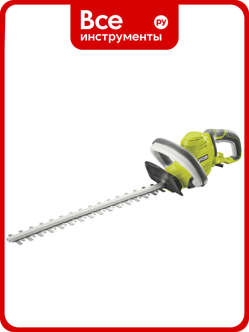 Электрический кусторез Ryobi RHT4550 с двойным ножом, щеточным двигателем, бытовой класс, сетевого питания