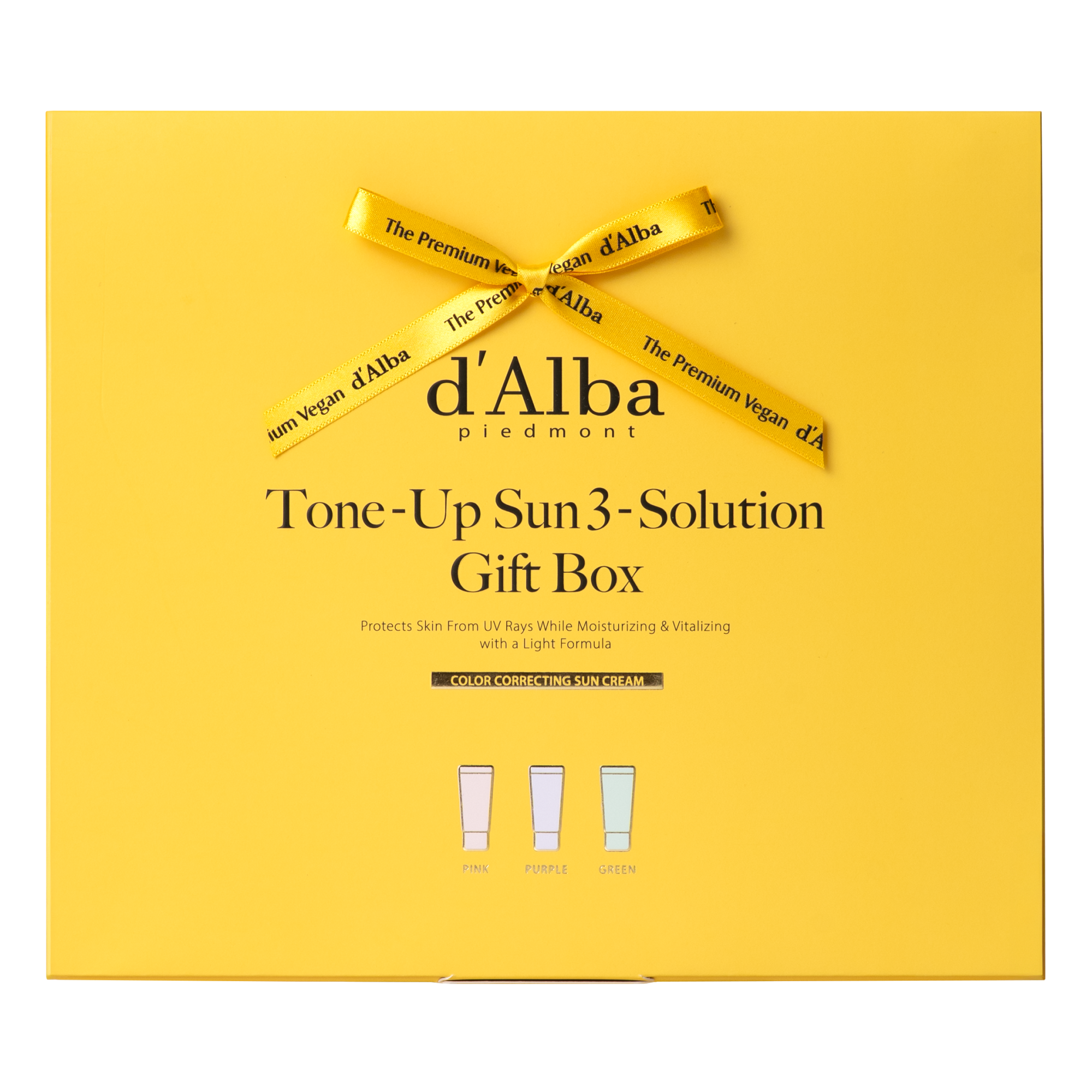 D'ALBA Tone-up Sun 3 Solution Gift Box Мини набор солнцезащитных кремов с тон-ап эффектом