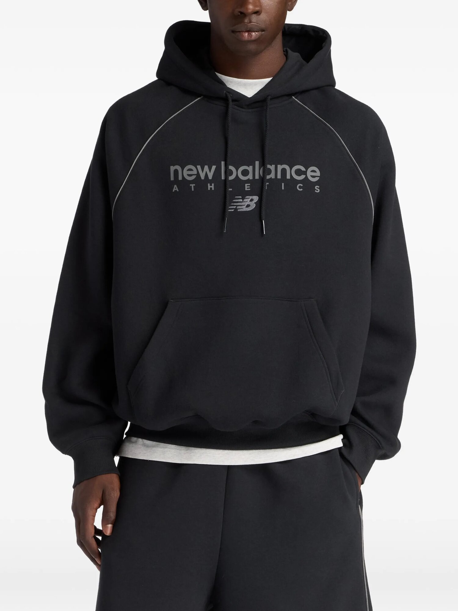 Худи New Balance, размер XS, , черный