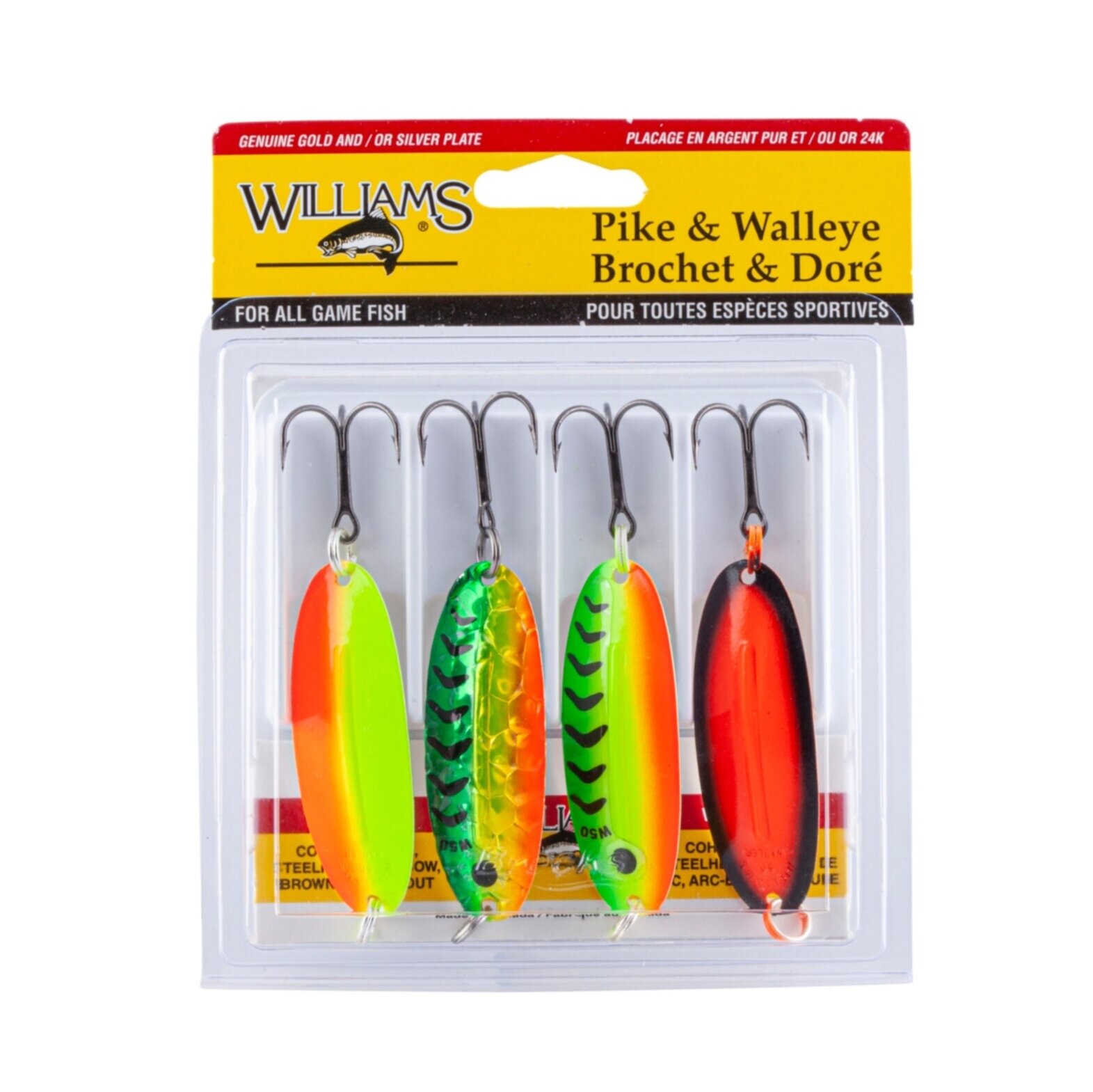 Набор оригинальных блесен Williams Wabler W50 Kit 4-PW2 (4шт)