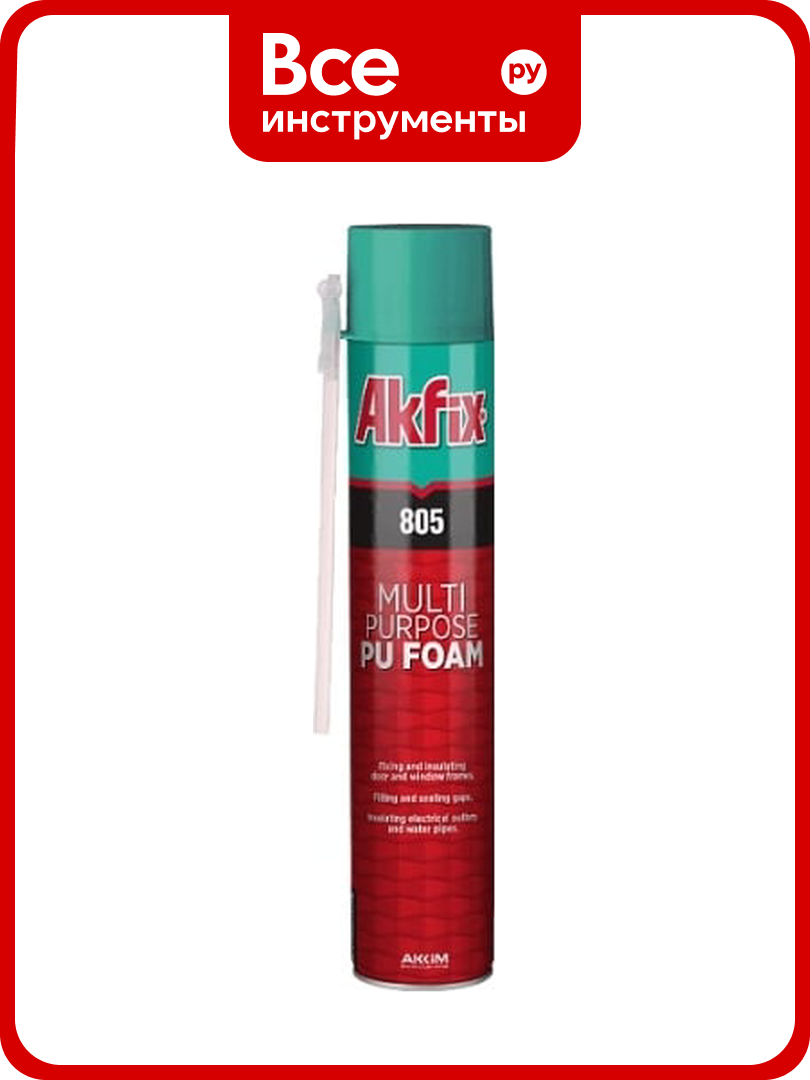 Многоцелевая бытовая полиуретановая пена Akfix 805 350 гр FA013 для распыления пены