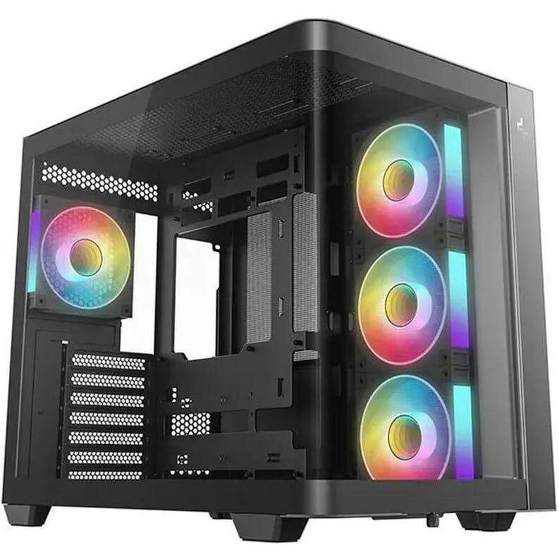 Корпус Deepcool CG530U 4F черный без БП ATX 10x120mm 4x140mm 1xUSB2.0 audio bott PSU