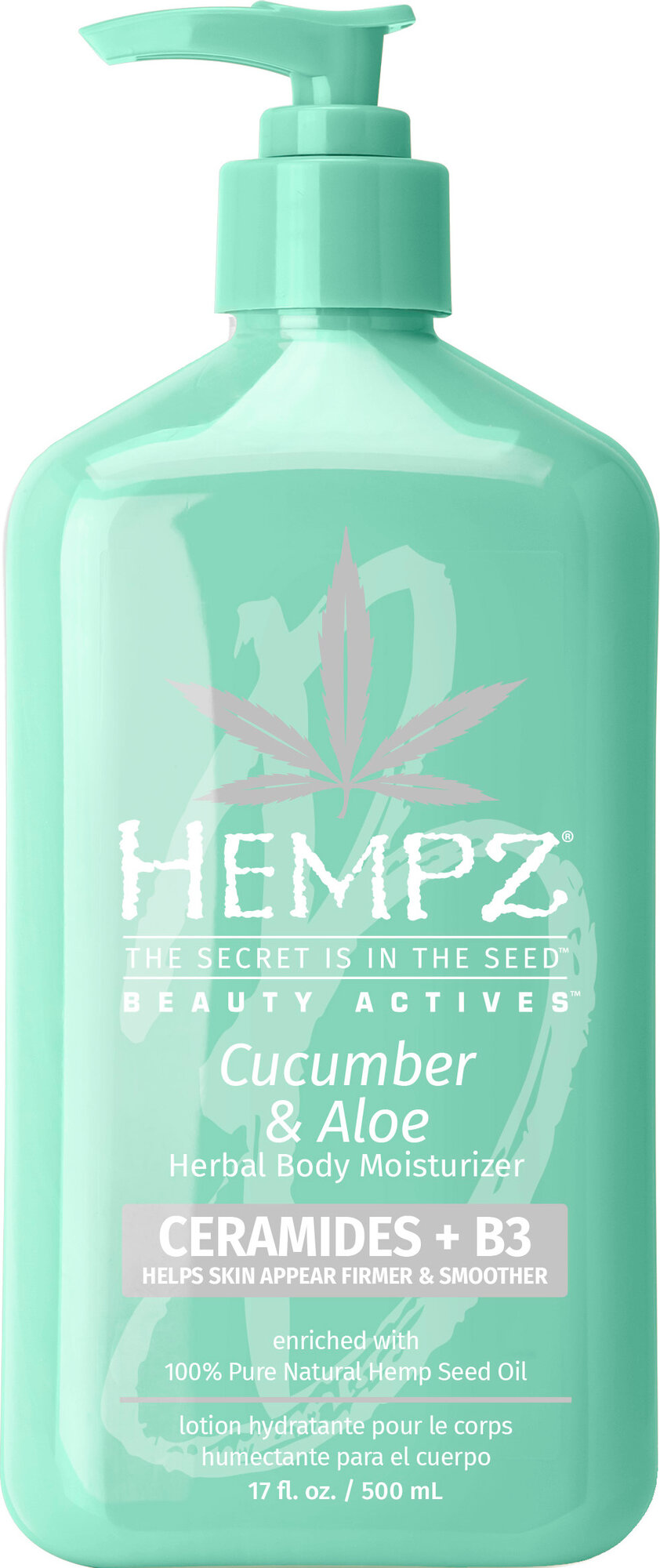 HEMPZ Молочко для тела с церамидами и В3 "Огурец и алоэ" Beauty Actives Cucumber & Aloe Moisturizer 30g