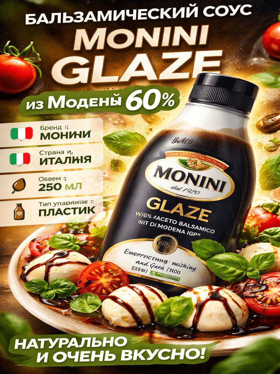 Соус бальзамический Monini Glaze, 250мл