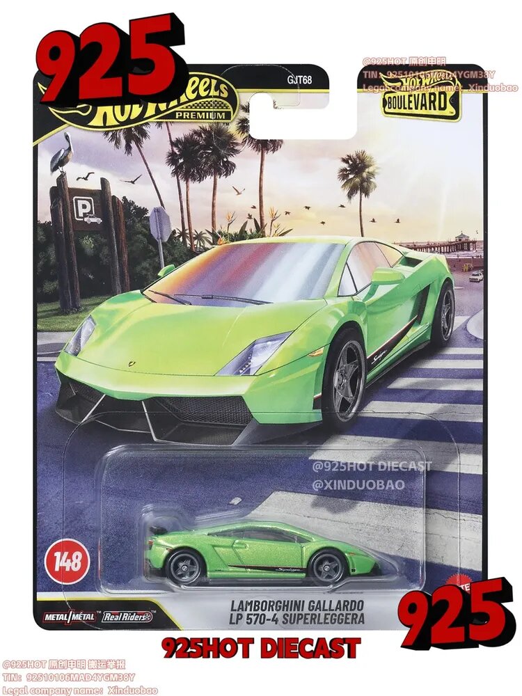 Машинка Premium 925HOT WHEEL Boulevard 30 GJT68 Lamborghini Gallardo LP 570-4 Superleggera