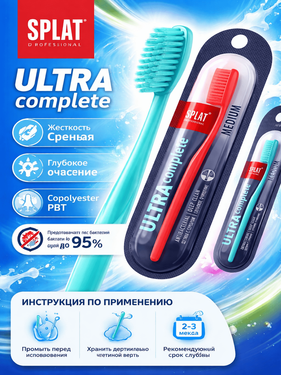 Зубная щетка Splat Professional Ultra Complete средняя